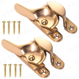 2 x PREMIUM SOLID BRASS WINDOW TWIST LOCK FITCH FASTENER Wooden Frame ...