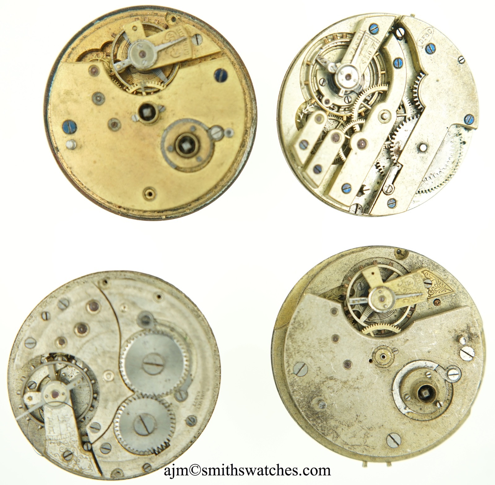 QUANTITY OF LEVER WATCH MOVEMENTS 4 PIECES FOR SPARES Q6 | eBay