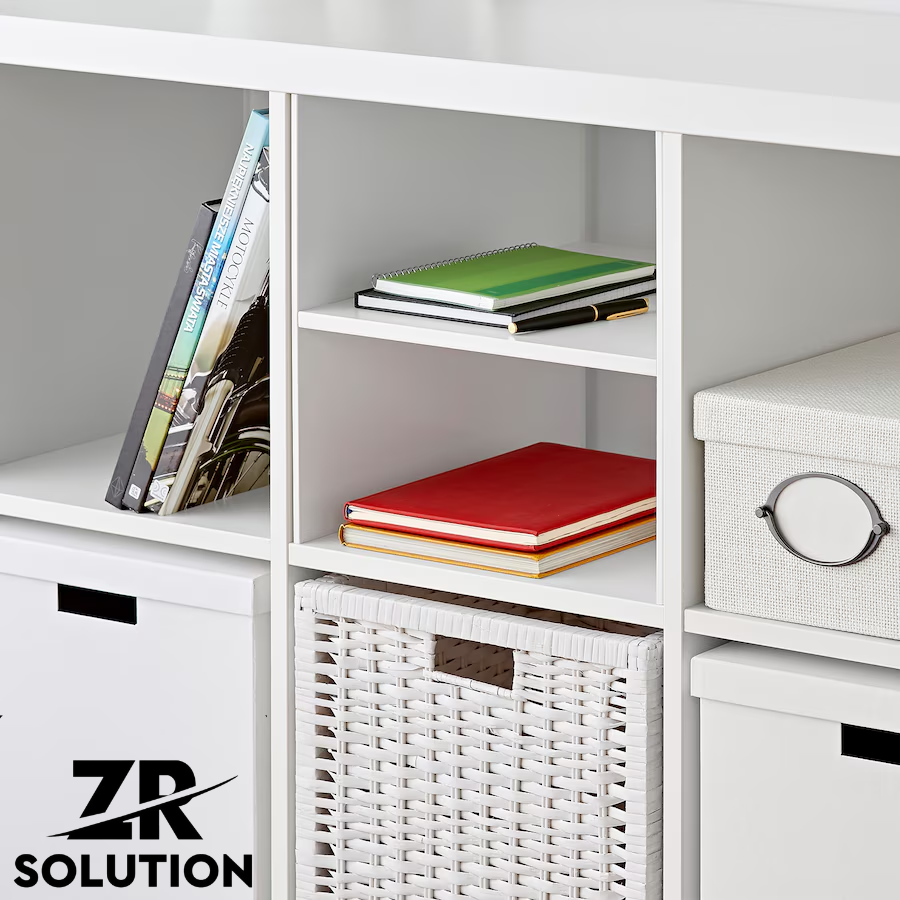 New IKEA KALLAX Insert with 1 Shelf, White Vertical Divider, 33×33 cm ...