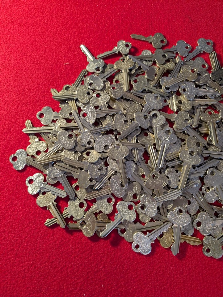 MIX LOT OF 10 "CORBIN" FANCY VINTAGE EARLY 1900's KEYS LOT FOR LOCKS ...