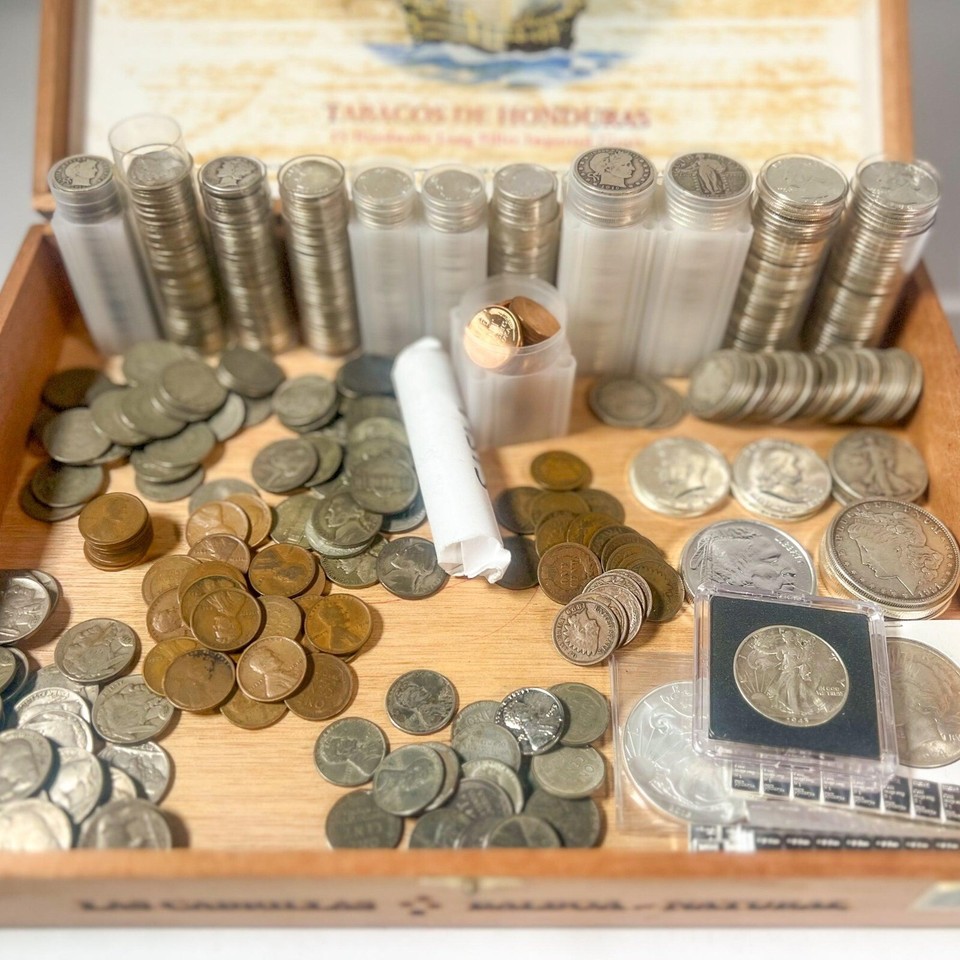 Vintage Cigar Box Mixed U.S. Coin Lot | LIQUIDATION | 90% Silver ...