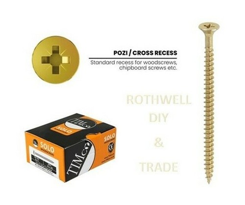 MULTI PURPOSE TIMCO WOOD COUNTERSUNK ZINC-PLATED SCREWS POZI FREE P&P ...