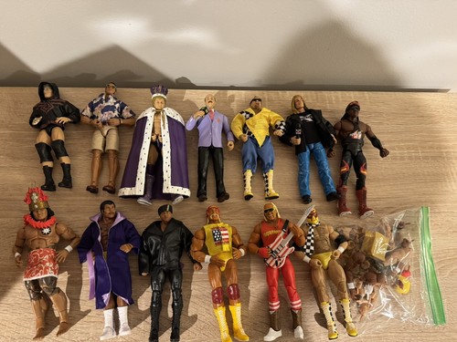 WWE ELITE LOOSE LOT 13 Figures Mattel Hogan Mean Gene Rock Harley Cody ...