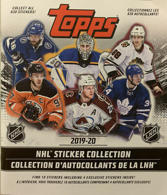 2019-20 Topps Hockey Stickers NHL Album- Pick Singles- Complete Your ...