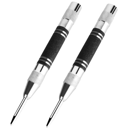 2Pcs Automatic Center Punch 5 Inch Adjustable Spring Loaded Positioning ...