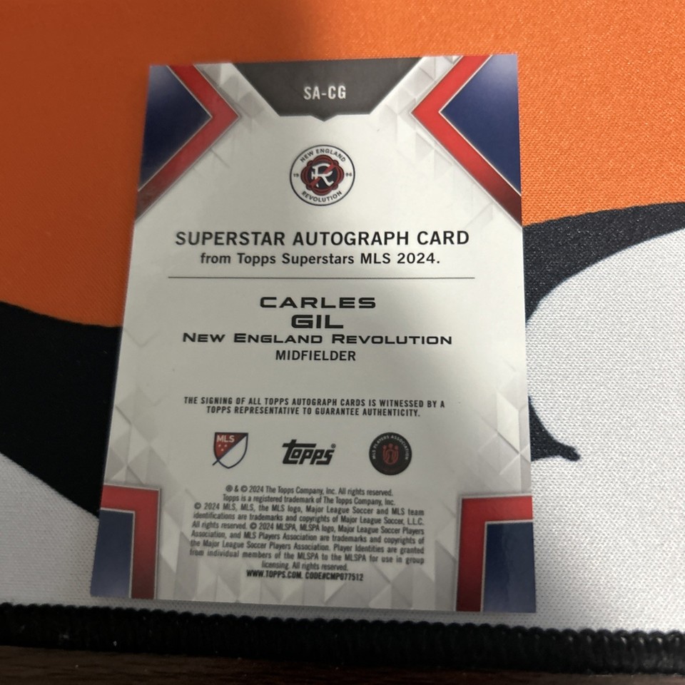 Topps MLS CARLES GIL GOLD REFRACTOR AUTOGRAPH AUTO /50 New England | eBay