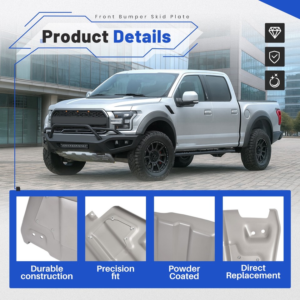 Engine Guard Splash Shield Front Skid Plate For Ford F-150 Raptor 2016 ...