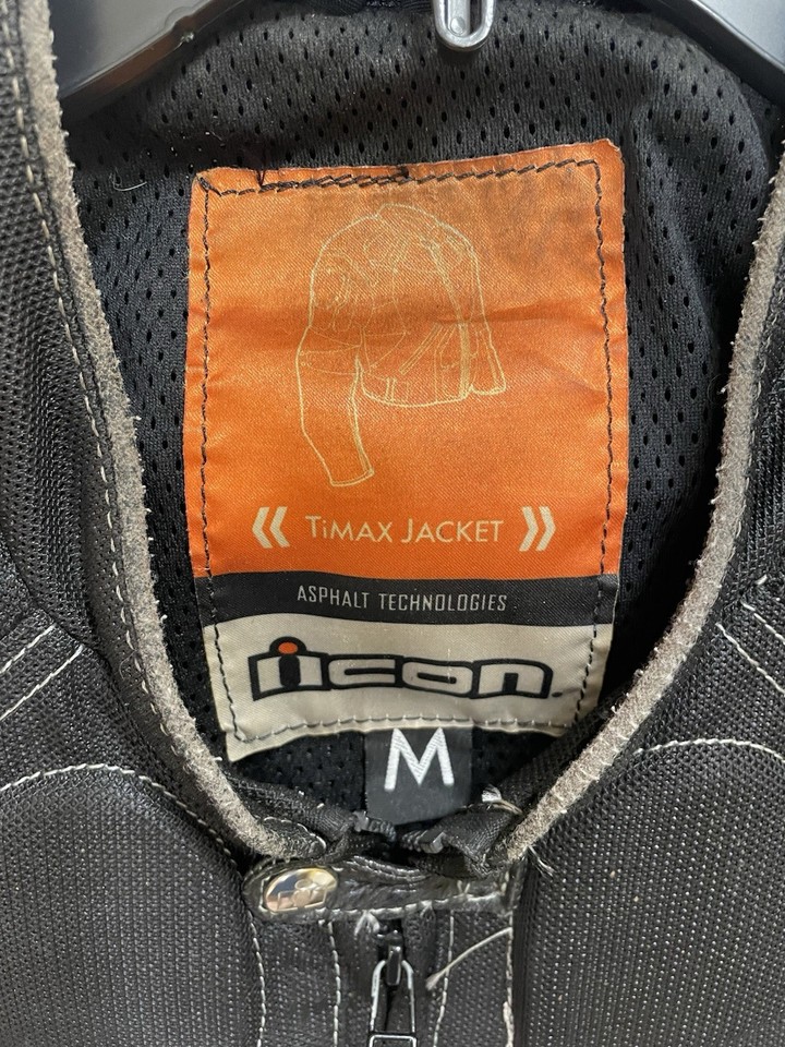 Icon Men's TIMAX Textile Motorcycle Riding Jacket | Medium | Titanium ...