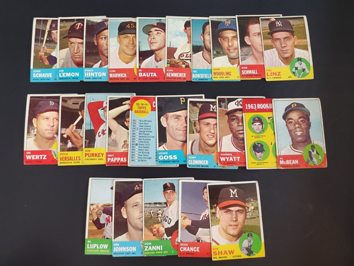 1963 Topps Baseball 25 Card Lot - Poor - #3 | eBay