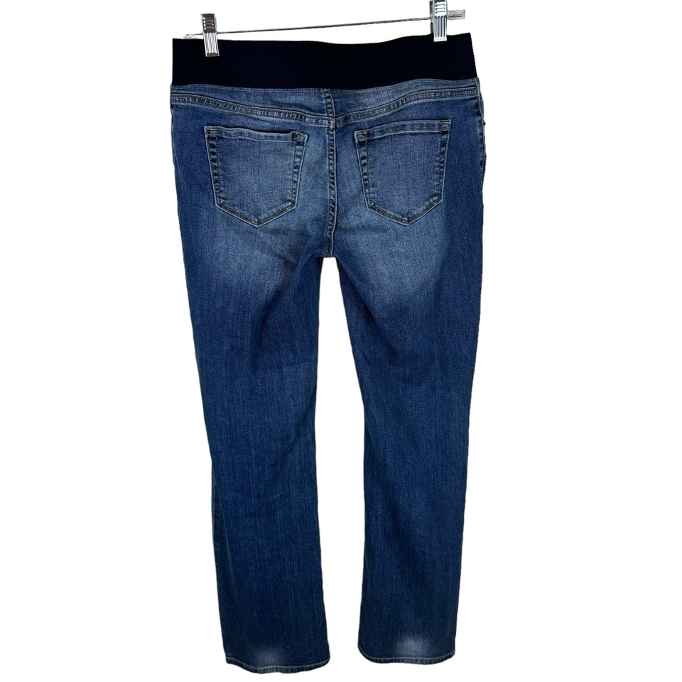 Liz Lange Medium Wash Bootcut Under Belly Maternity Jeans Size 6 | eBay