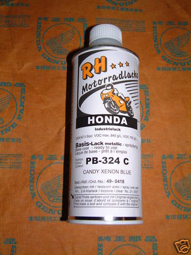 Honda Lack Laque Color PB-324 C Candy Xenon Blue | eBay