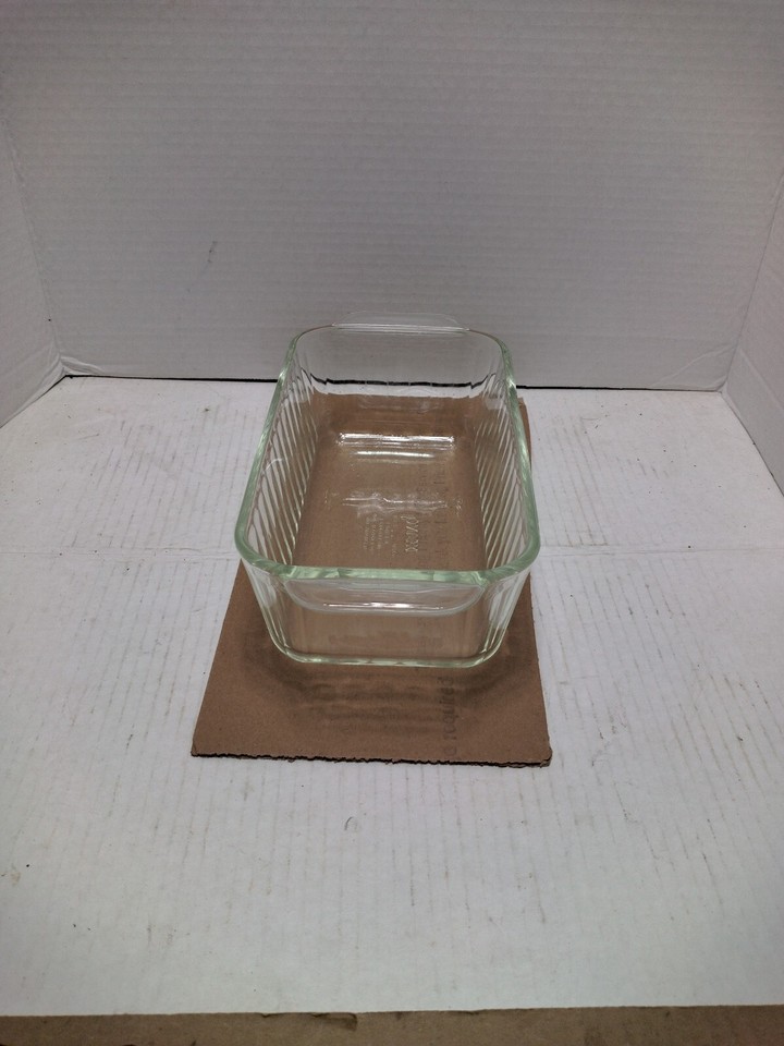Pyrex 213 Clear Glass Bread Loaf Pan 1.5 Qt Quart 1.5L 3" x 4 1/2" x 8 ...