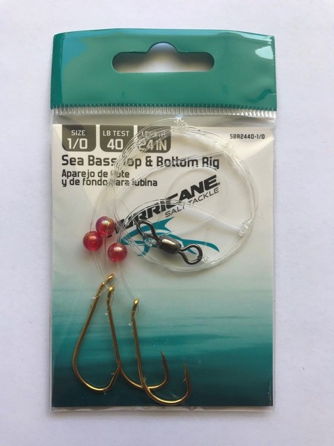 6 Hurricane Sbr2440-1/0 Sea Bass Top and Bottom Rigs for sale online | eBay