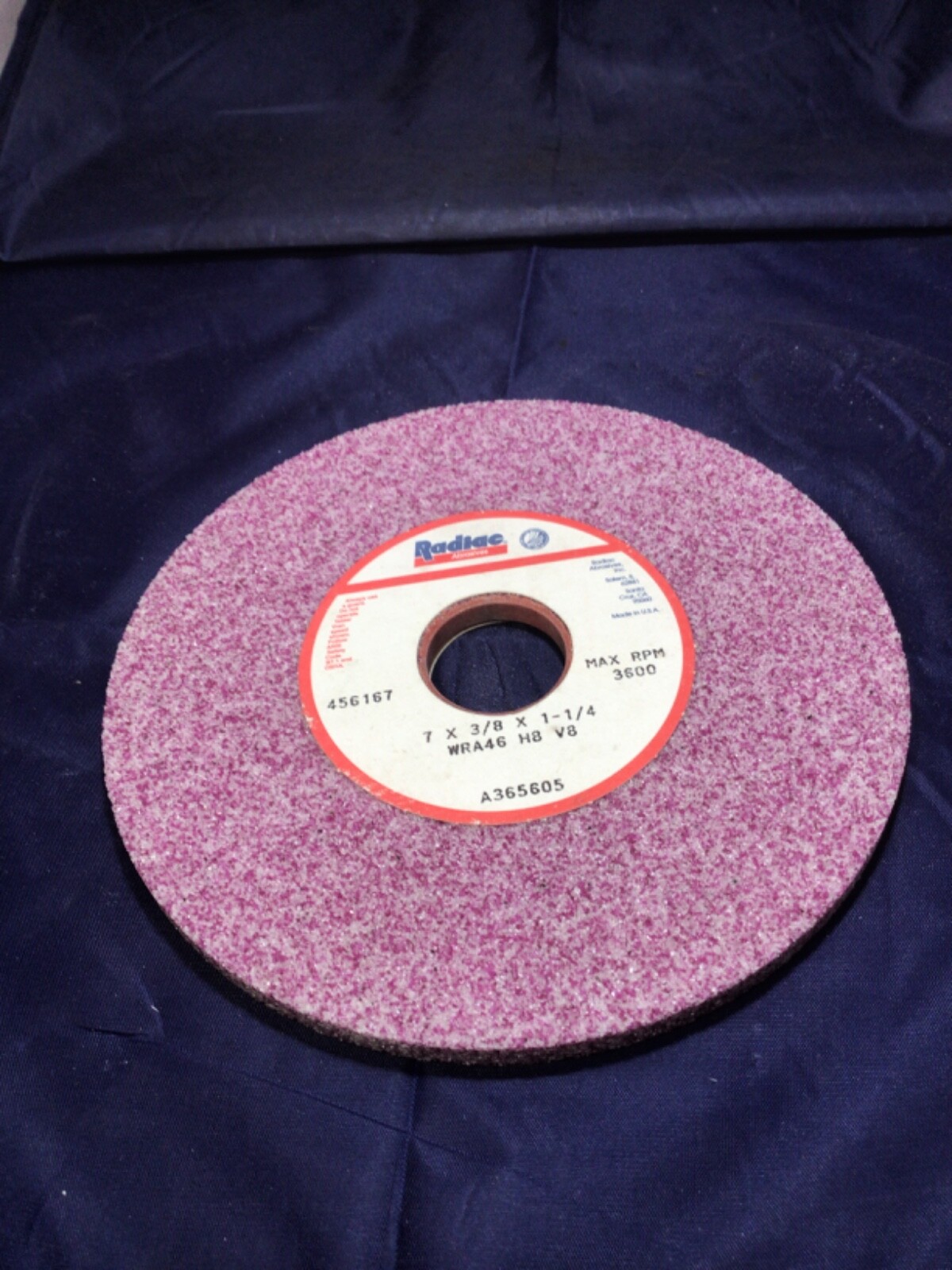 Radiac WRA46-H-V8 Grinding Wheel 7” X 3/8” -1/4” A365605 for sale ...
