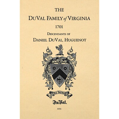 The DuVal Family of Virginia 1701 | eBay