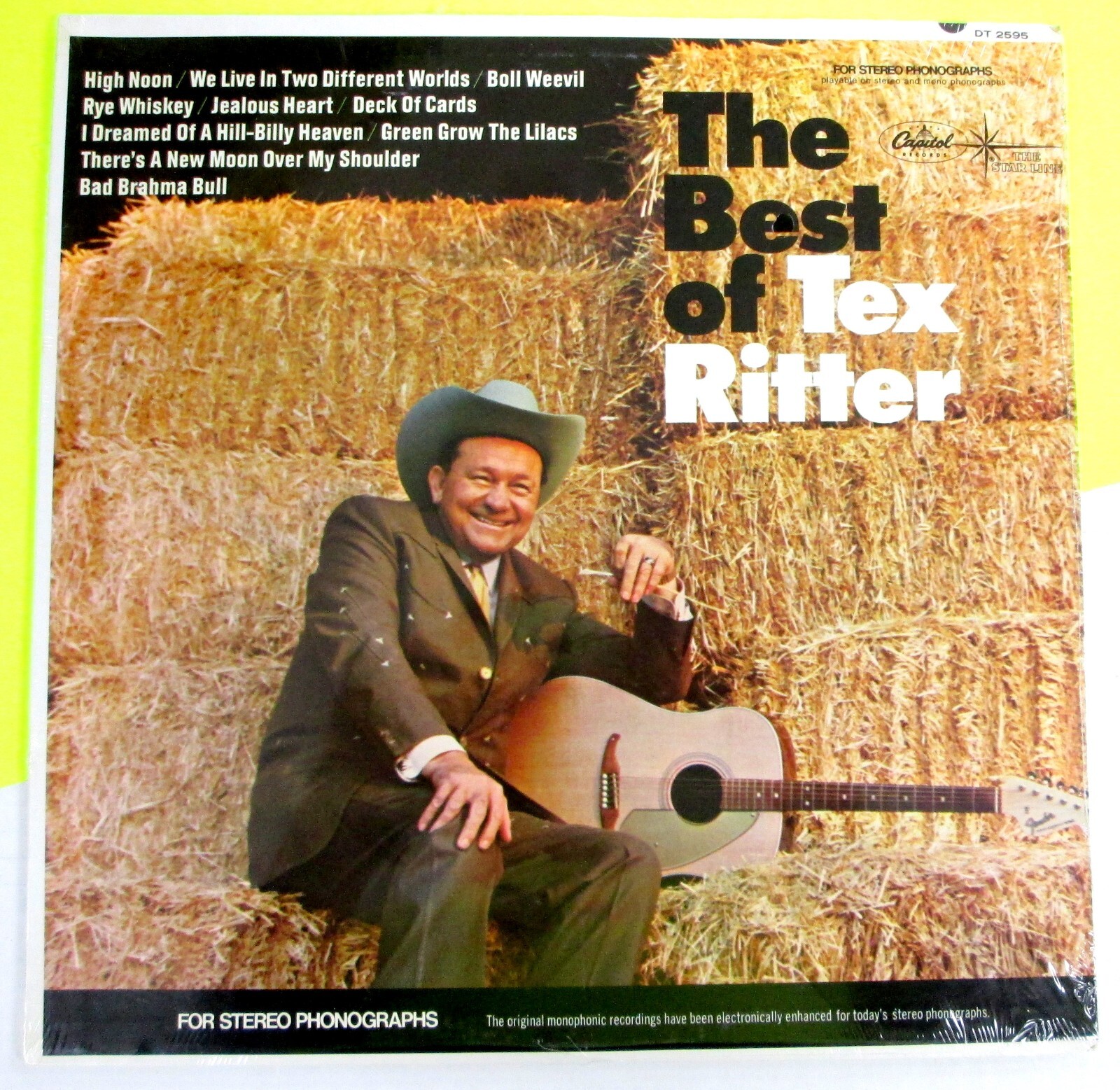 TEX RITTER The Best Of (electronic Stereo) SEALED LP Classic Country ...