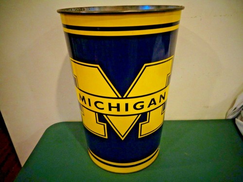 WINCRAFT NCAA FOOTBALL 15" METAL TRASH CAN MICHIGAN WOLVERINES ...