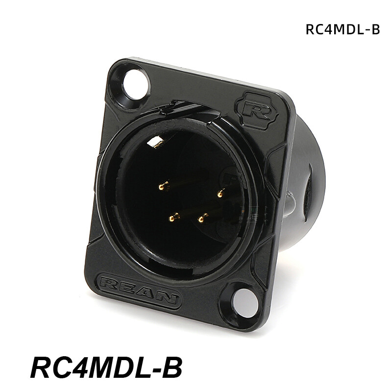 4 Pin XLR Socket Metal Microphone Chassis Panel Mount Solder Terminal ...