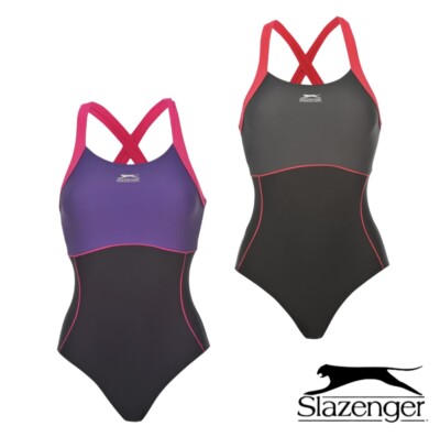 Slazenger Ladies X Back Swimsuit - LYCRA® XTRA LIFE™ Long-Lasting Style ...