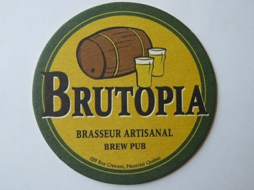 Bière Barre dessous de Verre : Brutopia Brasseur Ramette BAR Pub ...