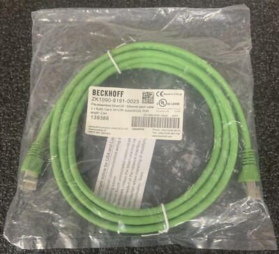 Beckhoff Pre-assembled EtherCAT/ Ethernet Cable, ZK1090-9191-0025 | eBay
