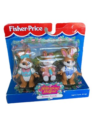 New Fisher Price Hideaway Hollow Easter Bunny Rabbit Family 74734 ...