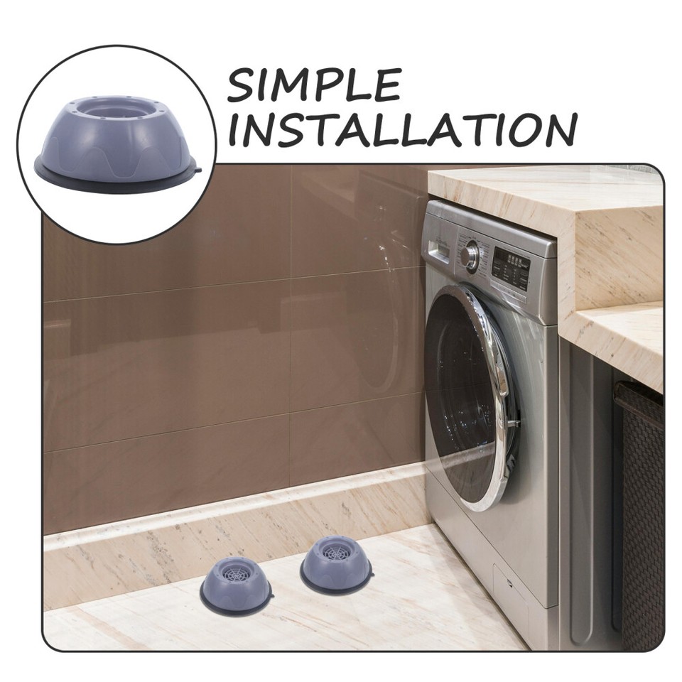 4 Pcs Washing Machine Floor Mat Anti-slip Feet Washer Vibration Pads | eBay