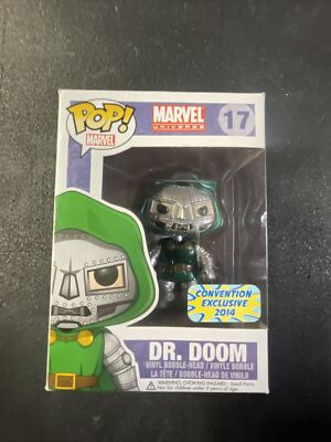 Rare Funko Pop Marvel Doctor Doom Metallic 2014 Convention Exclusive ...
