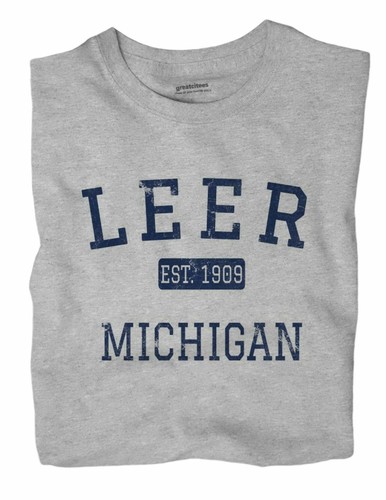 Leer Michigan MI T-Shirt EST | eBay