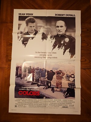 COLORS SEAN PENN/ ROBERT DUVALL 1988 ORIGINAL FOLDED ONE SHEET POSTER ...
