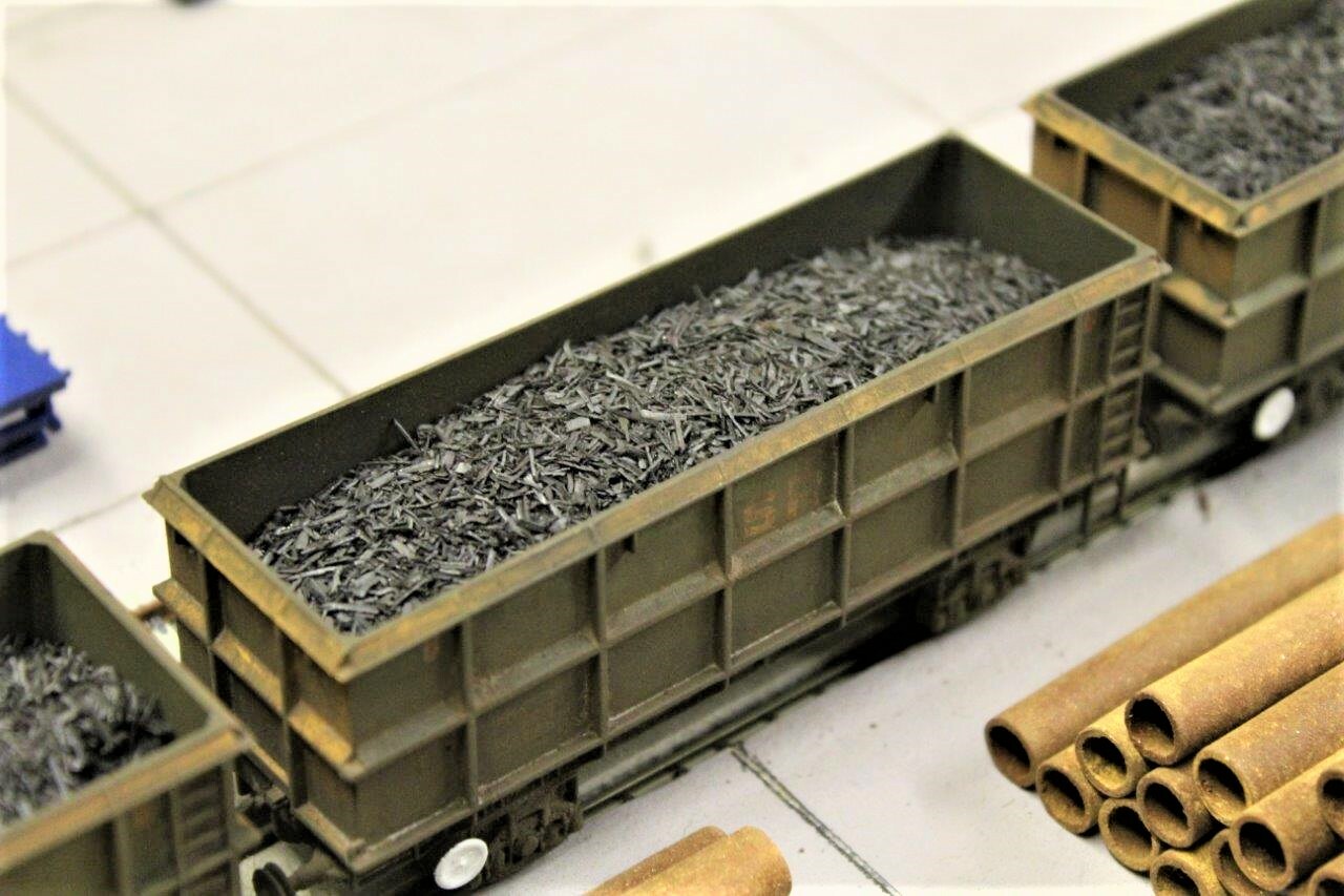 BULKSCENE - GREY SCRAP METAL FERROUS IRON SWARF FOR BACHMANN WAGONS OO ...