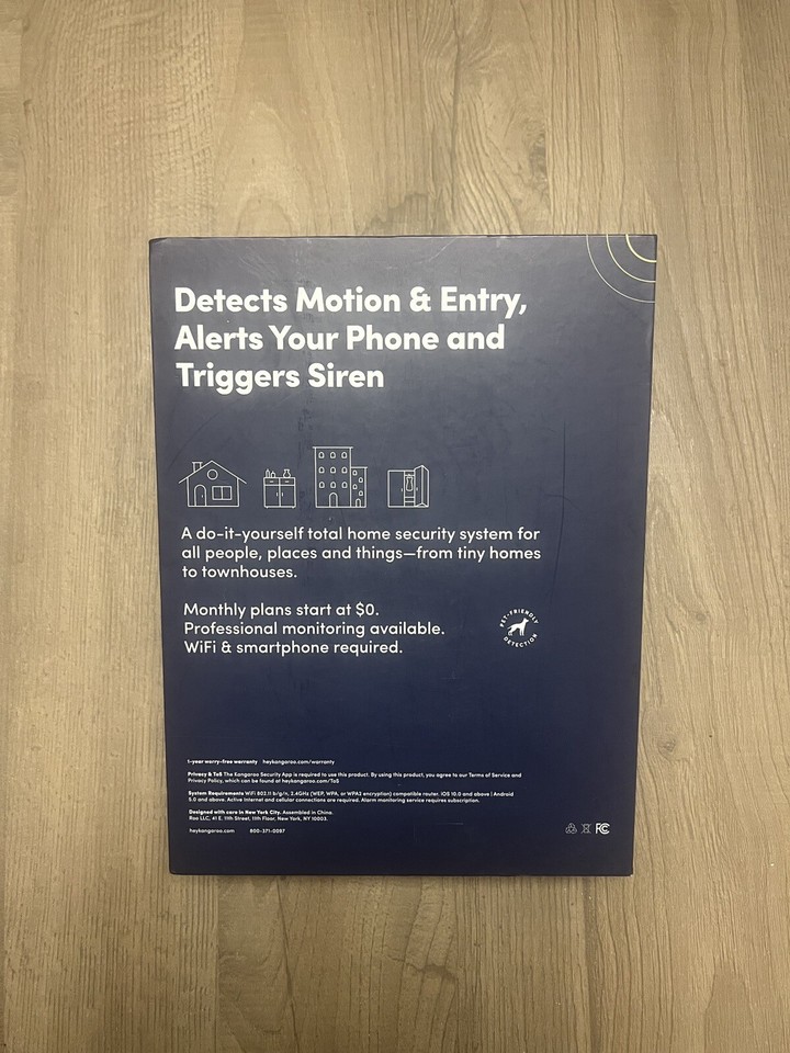 Kangaroo Wireless Security Alarm System- App Based , Hub Free Security ...