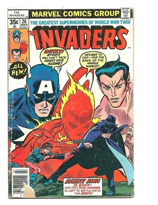 The Invaders #26 Marvel Comic Agent Axis The Greatest Superheroes Of ...