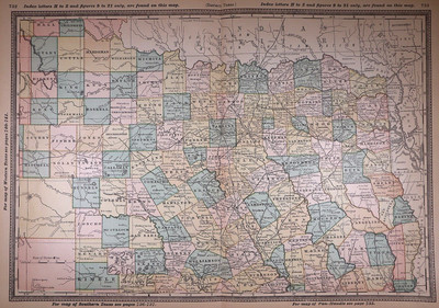 Entire US - 1884 Map Antique Map