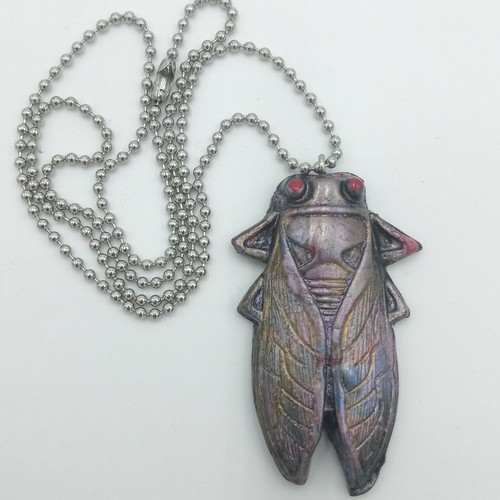 Cicada Polymer Clay Handmade Hand-painted 24" Stainless Steel Ball ...