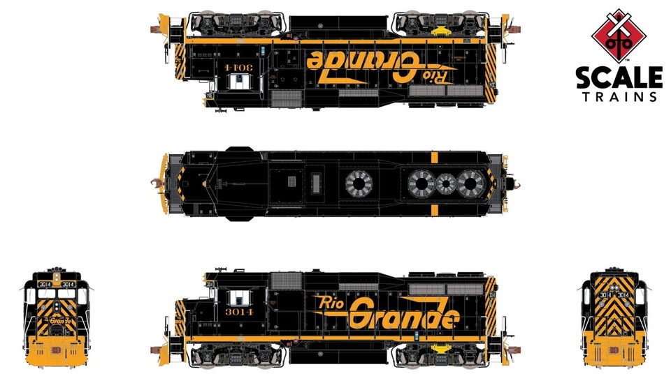 ScaleTrains SXT33374 HO GP30 DCC & Sound Large Billboard Rio Grande D ...