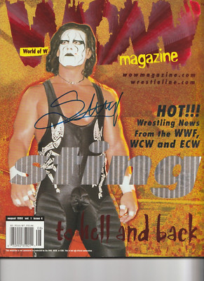 Sting Autographed WOW World of Wrestling Magazine Icon Franchise WCW ...