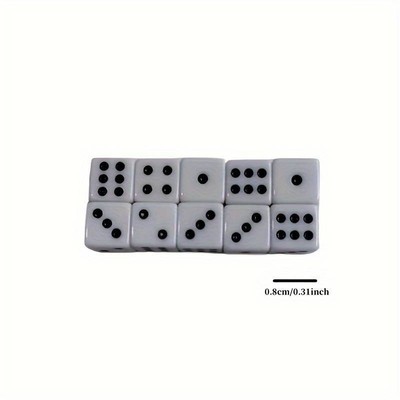 10pcs, 8mm Six Sided Mini Dice in 5 Colour Square Corner Dice Set | eBay
