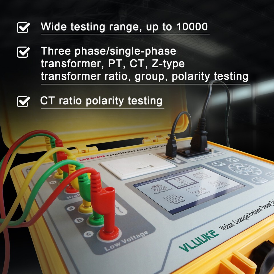 3 Phase Voltage Transformer Ratio Tester Turns Ratio Group Meter TTR ...