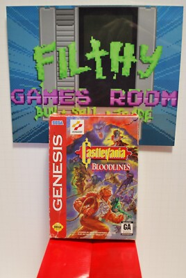 Konami Castlevania Bloodlines Sega Genesis Cardboard Box | NTSC-U/C ...