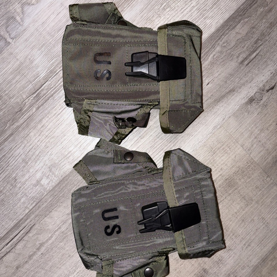 USGI Pair of ALICE Pouches OD Green LC-2 W/ New Alice Clips | eBay
