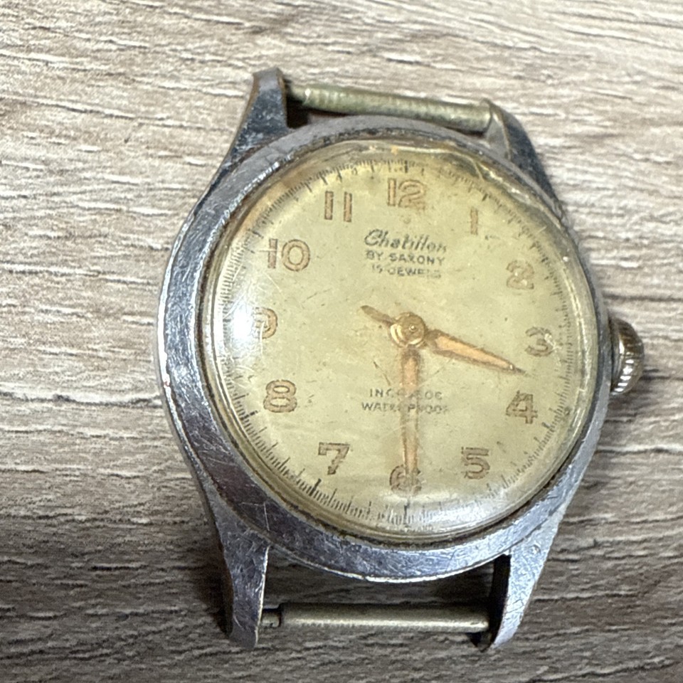 Chatillon By Saxony 17J Antique Watch NEEDS REPAIR/BATTERY | eBay