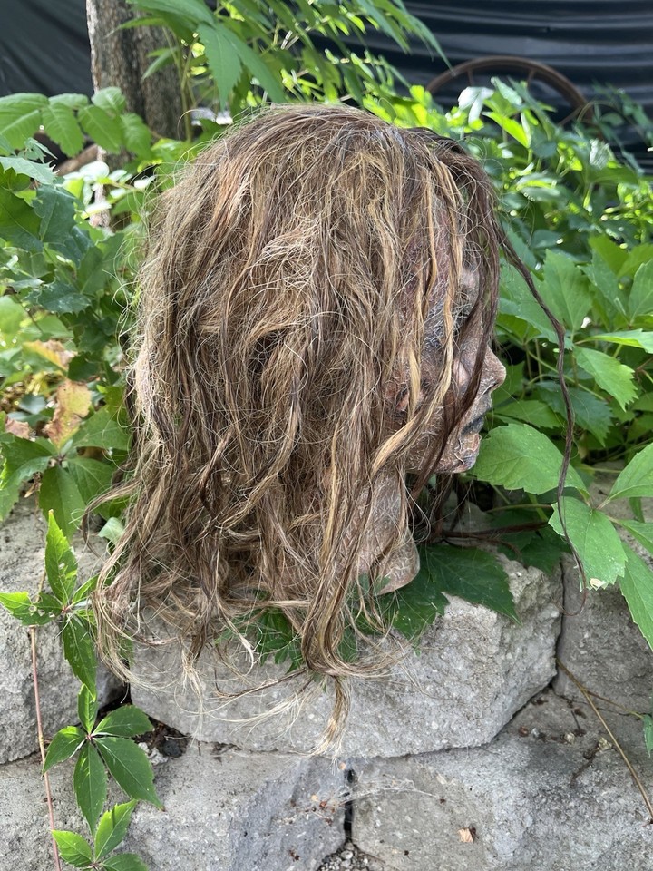Rotted Detailed Female Corpse Life Size Head Prop Haunted Halloween ...