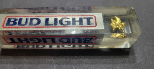 Vintage Bud Light Draft Beer Tap Handle Clear Acrylic Draft 4.25 ...