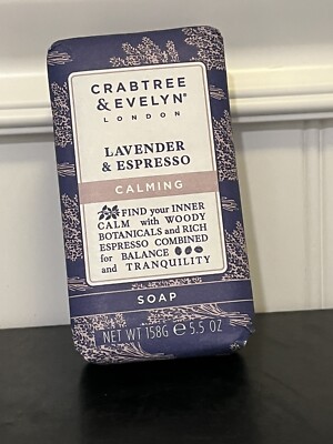Crabtree and Evelyn Lavender & Espresso Bar Soap 5.6 oz. 158g BN Free ...