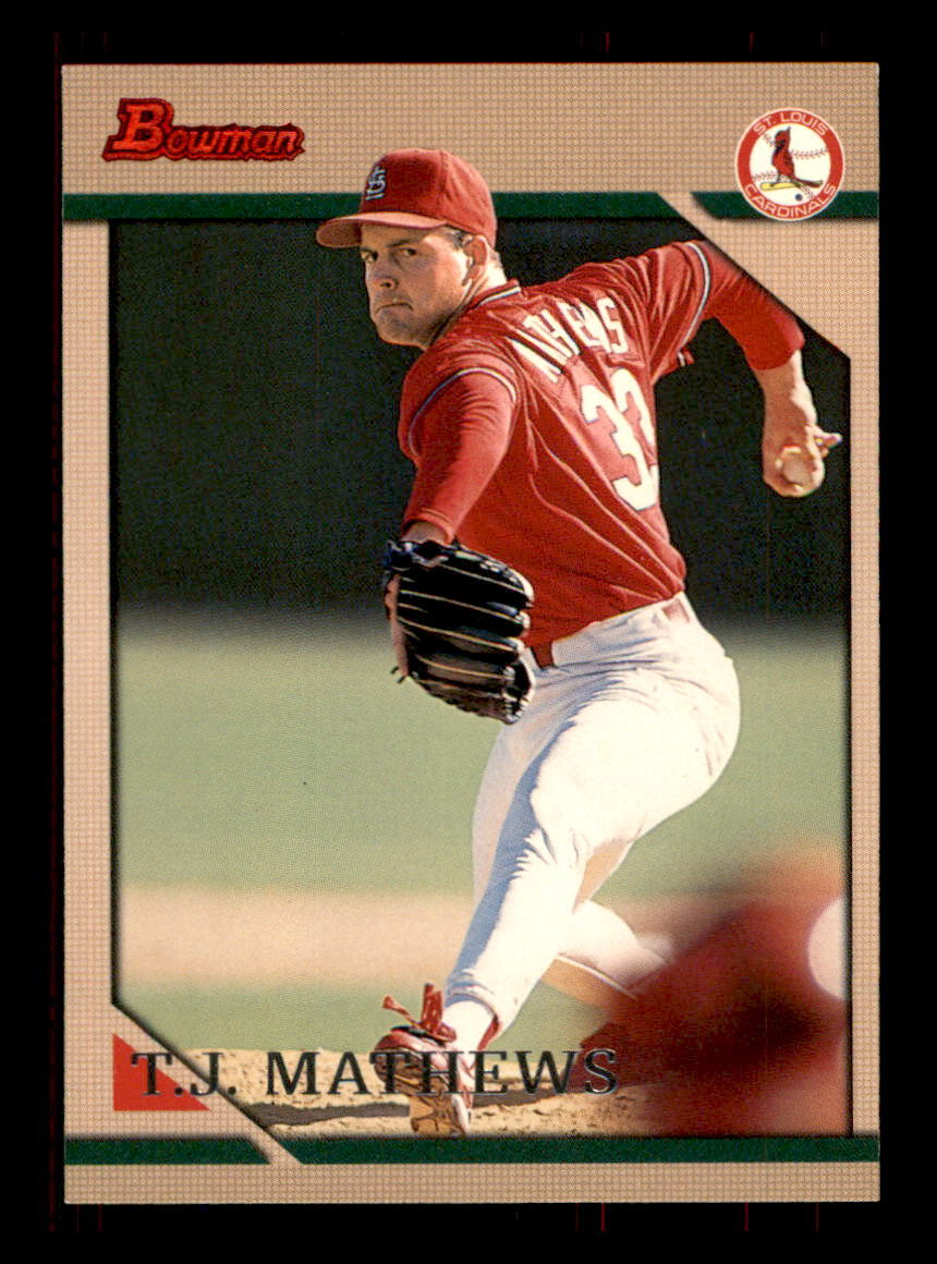 1996 Baseball Bowman T.J. Mathews St. Louis Cardinals #255 1 | eBay