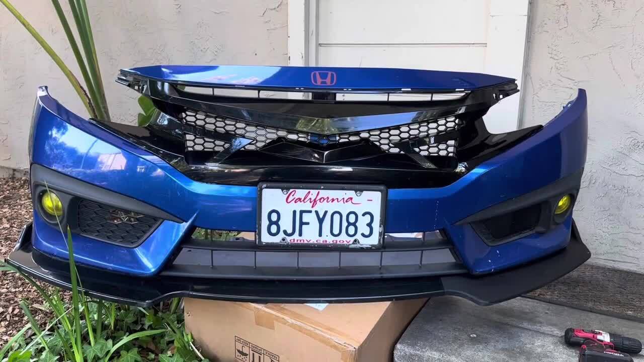 For 2017-2020 Jaguar F-Pace SVR Car Gloss Black Front Bumper Spoiler ...