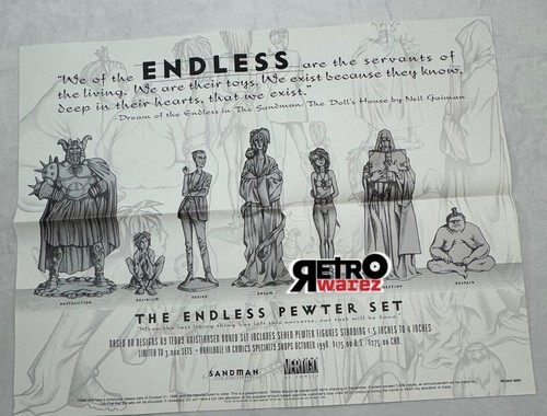1998 DC Vertigo Comics The Endless Pewter Set Of Figures Promo Poster ...