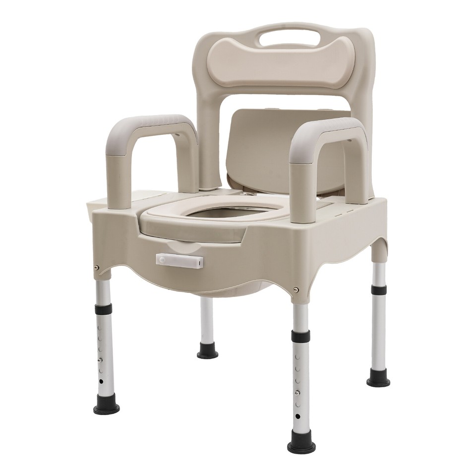 Bedside Commodes Chair Portable Toilet Chair Height Adjustable Commode ...