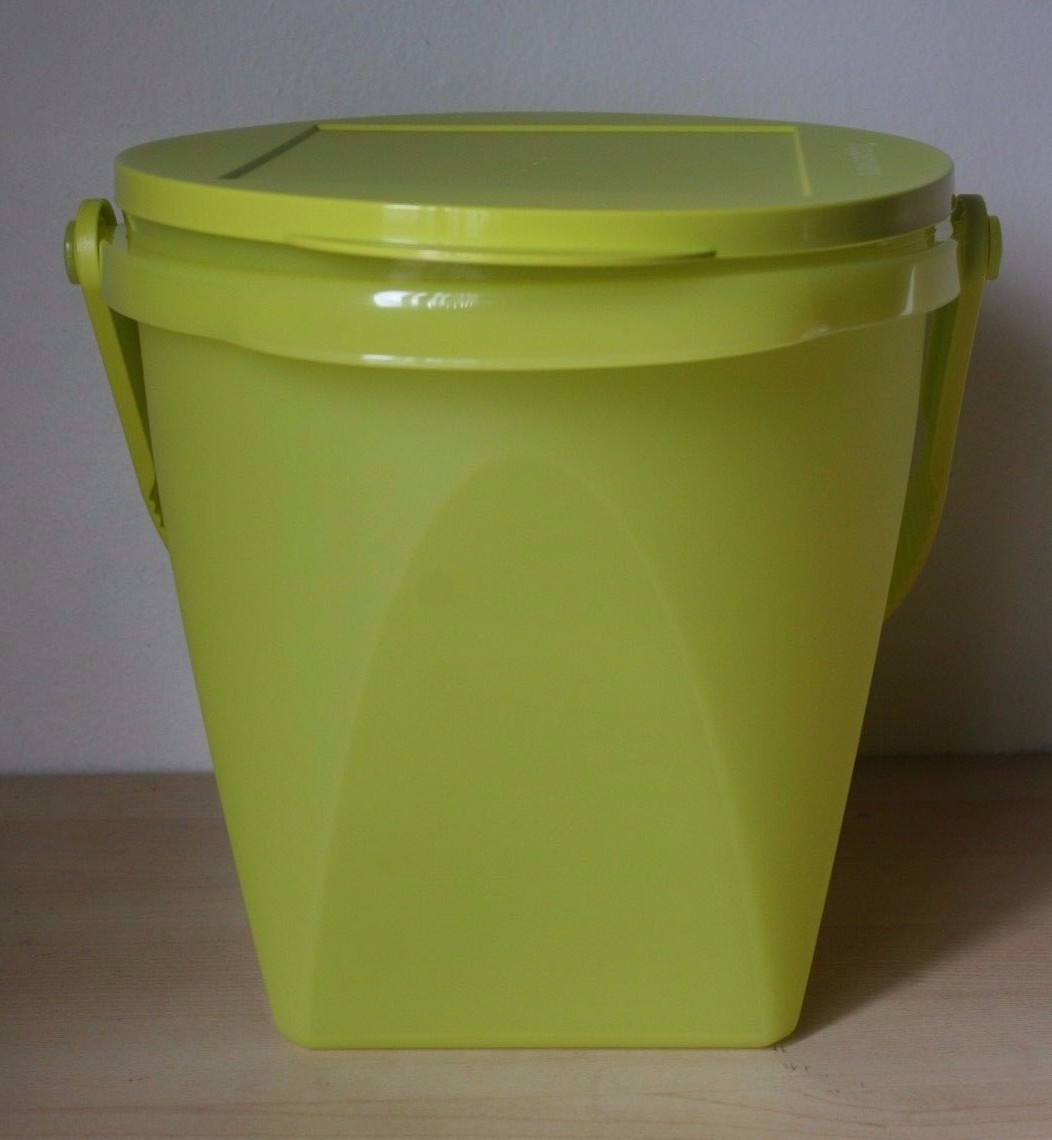 Tupperware 5QT Bucket Canister w/ cap and Handle Margarita Yellow New ...